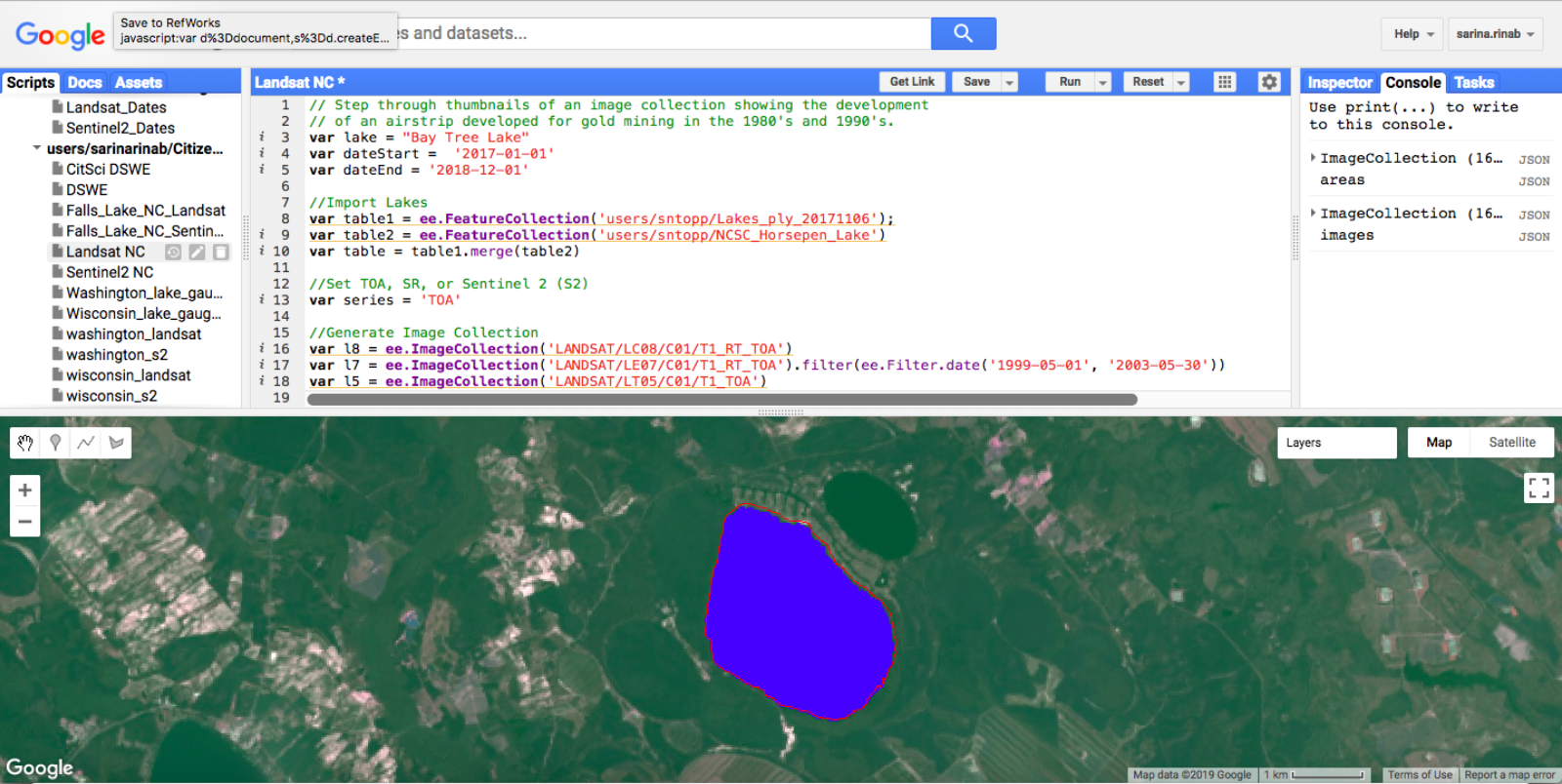 Monitoring Lake Surface Area Using Satellites - LOCSS
